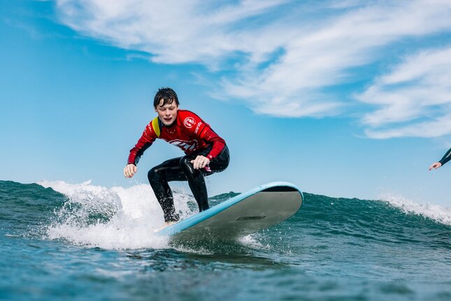 Surf school - Famara beach is a fantastic place to surf.